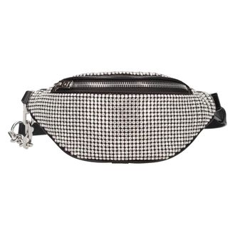 Alexander Wang Femme, Sacs, Gris, Taille: ONE Size Pochette en cuir orn&eacute;e de strass
