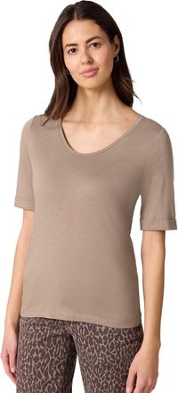 Street One T-Shirt mit Turn-Up Light Terra Mocha 38