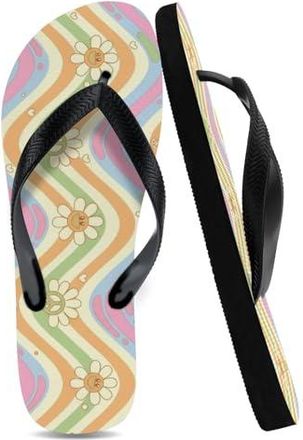 Generic Tongs unisexes pour femme, pantoufles de plage pour femme, sandales &agrave; semelle plate, sandales d&eacute;t&eacute;, tongs d&eacute;t&eacute; pour adolescentes, filles, cadeaux, Ros