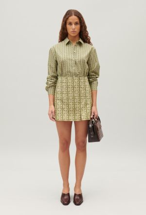 Claudie Pierlot Kurzer Trapez-Rock mit Monogramm