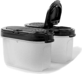 Tupperware Gew&uuml;rz-Zwerge 120 ml schwarz (2) Gew&uuml;rz Beh&auml;lter Gew&uuml;rzbeh&auml;lter klein 38113