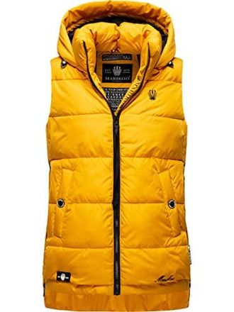Marikoo Zarinaa Veste matelass&eacute;e dhiver chaude avec capuche pour femme XS-XXL, jaune, S