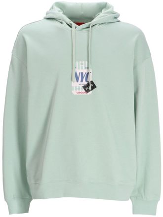 HUGO BOSS Hoodie mit grafischem Print - Grün