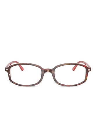 Ray-Ban Brille mit eckigem Gestell - Braun