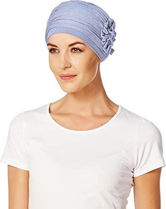 Christine Headwear Turban Lotus-Uni BambooHeadwear Bonnet Chimio (Taille Unique - Bleu Clair)