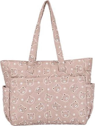 Generic Kexpery Sac &agrave; Main Femme Floral en Coton Padd&eacute; Grand Capacit&eacute; Sac Tote avec Compartiments Multiples pour Travail et Loisirs
