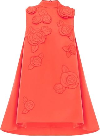 LEO LIN robe courte à fleurs appliquées Fallon - Orange
