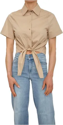 Liu Jo Femme, Blouses et Chemises, Beige, Taille: 44 FR Camicia