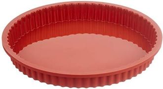 Silikomart | SFT424 Silikonform CROSTATA, Antihaft, 1er Pack Form mit Sicherheitsring, Ø 240 h 30 mm, Volumen 1,25 l, Made in Italy