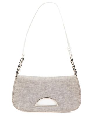 Dior sac port&eacute; &eacute;paule Malice Flap (2000) - Gris