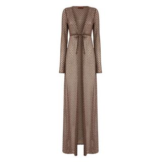 Missoni Femme, Robes, Brun, Taille: 40 FR Longue veste de plage