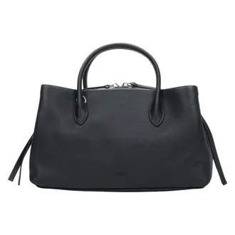 Estro & Luminara Echt Narbenleder Handtasche - - Bags - Damen - Schwarzk - ONE SIZE