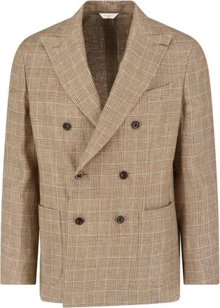 Boglioli Double-Breasted Linen Blazer