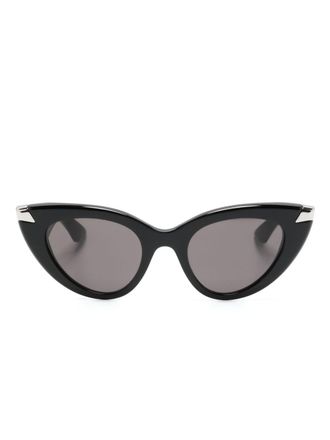 Alexander McQueen Eyewear lunettes de soleil AM0442S à monture papillon - Noir