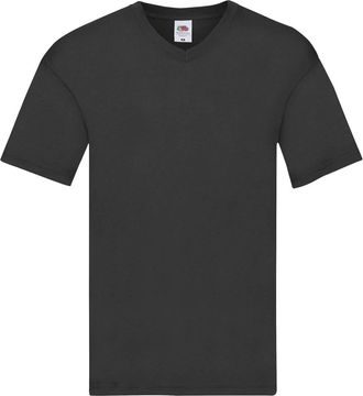 Fruit Of The Loom Original V-Neck T Herren T-Shirt NEU, Farbe:schwarz, Gr&ouml;&szlig;e:2XL