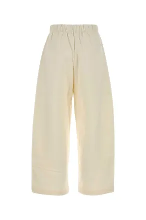 Max Mara Womens Ivory Silk Blend Filovia Joggers Bianco Pantaloni Trousers