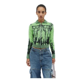 Diesel M-Taphos Fuzzy Sweater - - Knitwear - Damen - Gr&uuml;n - S