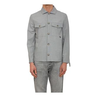 Liu Jo Homme, Chemises, Gris, Taille: XL Surchemise en m&eacute;lange de laine