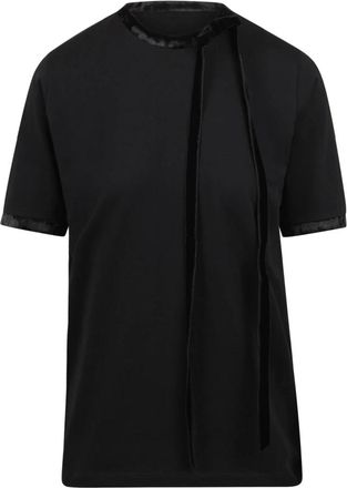 Nina Ricci Femme, Tops, Noir, Taille: 36 FR Bow Ruban T-Shirt