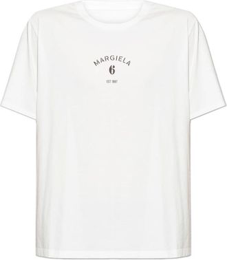 Maison Margiela Homme, Tops, Blanc, Taille: S Logo T-Shirt