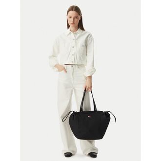 Tommy Jeans Handtasche Tommy Jeans Tjw Ess Daily Tote AW0AW18771 Schwarz