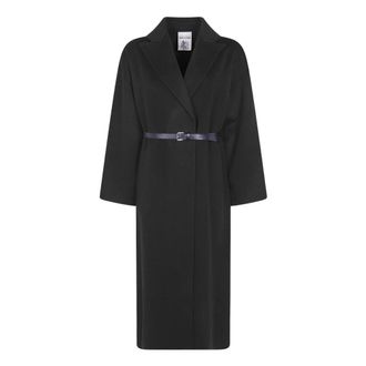 Semicouture Manteau en laine &agrave; double boutonnage - Femme - Manteaux - Noir - Taille: 40 FR