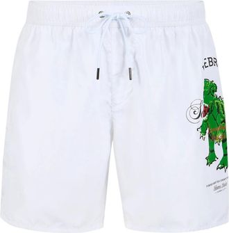 Iceberg Homme, Maillots de bain, Blanc, Taille: 2XL Boxer de bain avec imprim&eacute; graphique