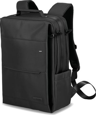 Travelite Handgepäck Rucksack, Laptop Rucksack 15,6 Zoll, WORKFLOW Reiserucksack aus recyceltem Material mit Sicherheitsfach, 41 cm, 18 Liter