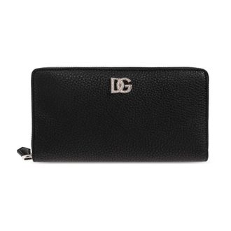 Dolce & Gabbana Portefeuille en cuir de veau avec logo - Homme - Accessoires - Noir - Taille: ONE Size
