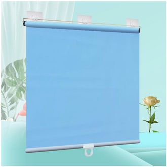 Generic Verdunkelungsrollos, Sonnenschutzrollos ohne Bohren, 35/50/75/90/115/130 cm Verdunkelungsvorh&auml;nge, Sonnenschutz-Thermorollos f&uuml;r Fenster, blau-90x150c