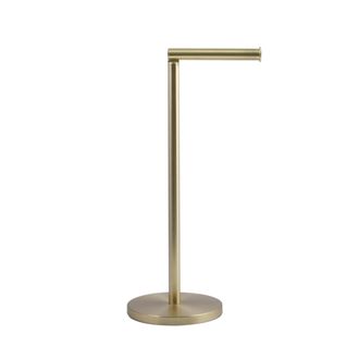 MSV Toilettenpapierhalter auf Fu&szlig;, Stahl, goldfarben