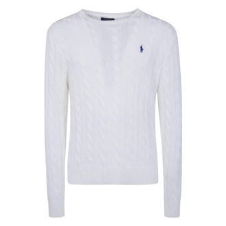 Polo Ralph Lauren Lang&auml;rmliger klassischer Rundhals-Pullover - - Knitwear - Herren - Wei&szlig; - XL