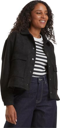 Urban Classics Damen Übergangsjacke Ladies Soft Touch Jacket, leichte Damen Jacke aus Veloursleder, Größen XS - XL