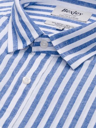 Bexley Silbert - Chemise homme chambray ecru