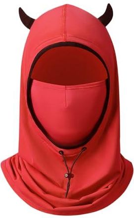Generic Masque de protection solaire pour femme - Casque amovible, écharpe douce pour la peau pour le camping, lalpinisme, la randonnée, Rouge