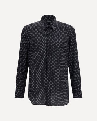 Tom Ford Silk cr&ecirc;pe de chine Polka-Dot Shirt Male 40