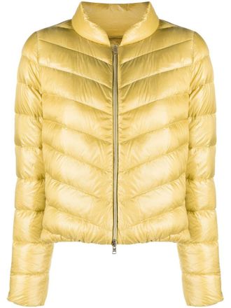 Herno Gefütterte Jacke mit Reißverschluss - Gelb