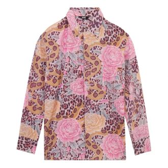 GCDS Gcds - Chemise imprim&eacute; animalier - Homme - Chemises - Rose - Taille: L