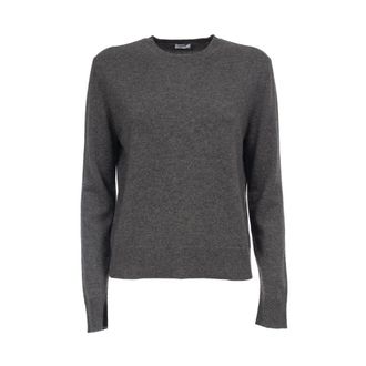 Aspesi Reiner Kaschmir Rippstrickpullover - - Knitwear - Damen - Grau - L