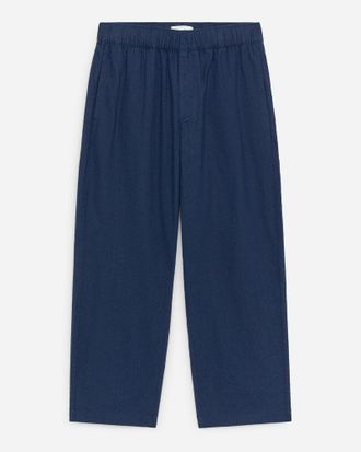 Arket Pull-on-Hose Aus Leinenmischung -Blau