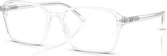 Ray-Ban Raimond Optics Transparent Fassung Klar Glas Polarisiert 56-18