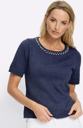 Heine Strickpullover Pullover Kurzarm Jersey