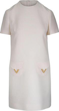 Valentino Garavani Robe Au Genou - Blanc