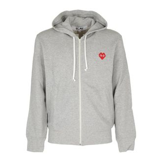 Comme Des Gar&ccedil;ons Zip Hooded Red Heart - - Sweatshirts & Hoodies - Herren - Grau - S