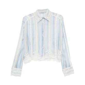 Ermanno Scervino Femme, Blouses et Chemises, Bleu, Taille: 38 FR Chemises pour femmes V&ecirc;tements Bleu Ss26
