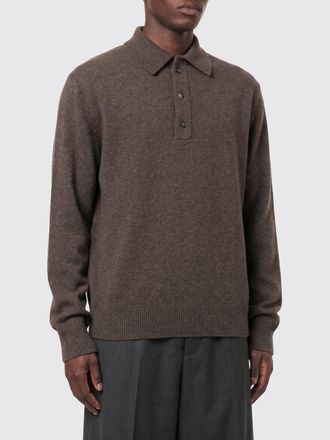 Bottega Veneta Polo &agrave; manches longues en maille de cachemire &agrave; trois boutons