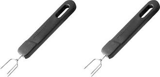 Fackelmann 41847 Pellkartoffelgabel Edelstahl Kunststoffgriff, Schwarz/Silber (Packung mit 2)