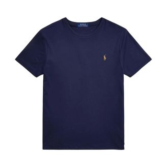 Polo Ralph Lauren T-Shirt en Coton Doux Coupe Slim Personnalis&eacute;e - Homme - Tops - Bleu - Taille: XL