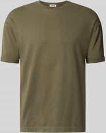 Drykorn T-Shirt mit &Auml;rmelaufschlag und Rundhalsausschnitt