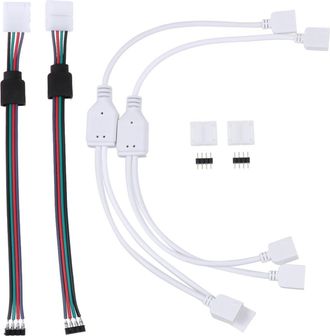 Cabilock 4-pin 10mm Led Streifenverbinder Schweißfrei Steckverbinder Led Anschlussleitung Für Rgb Lichtstreifen Ohne Werkzeug